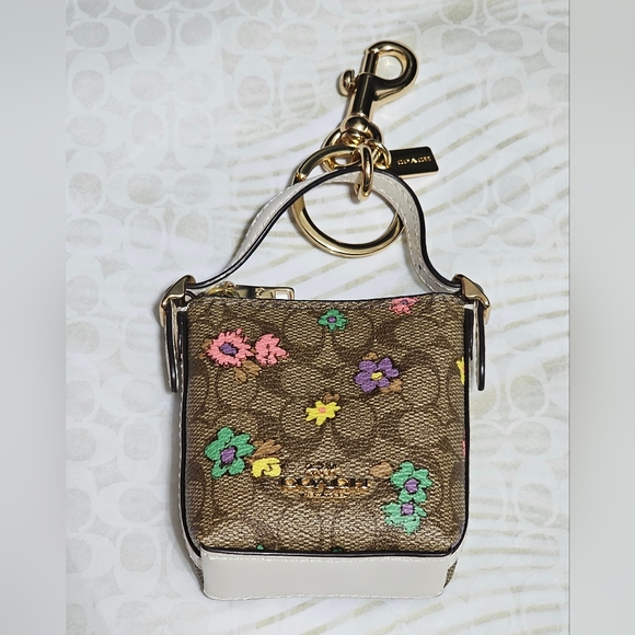 Coach | Accessories | Coach Mini Val Duffle Bag Charm Signature Canvas ...